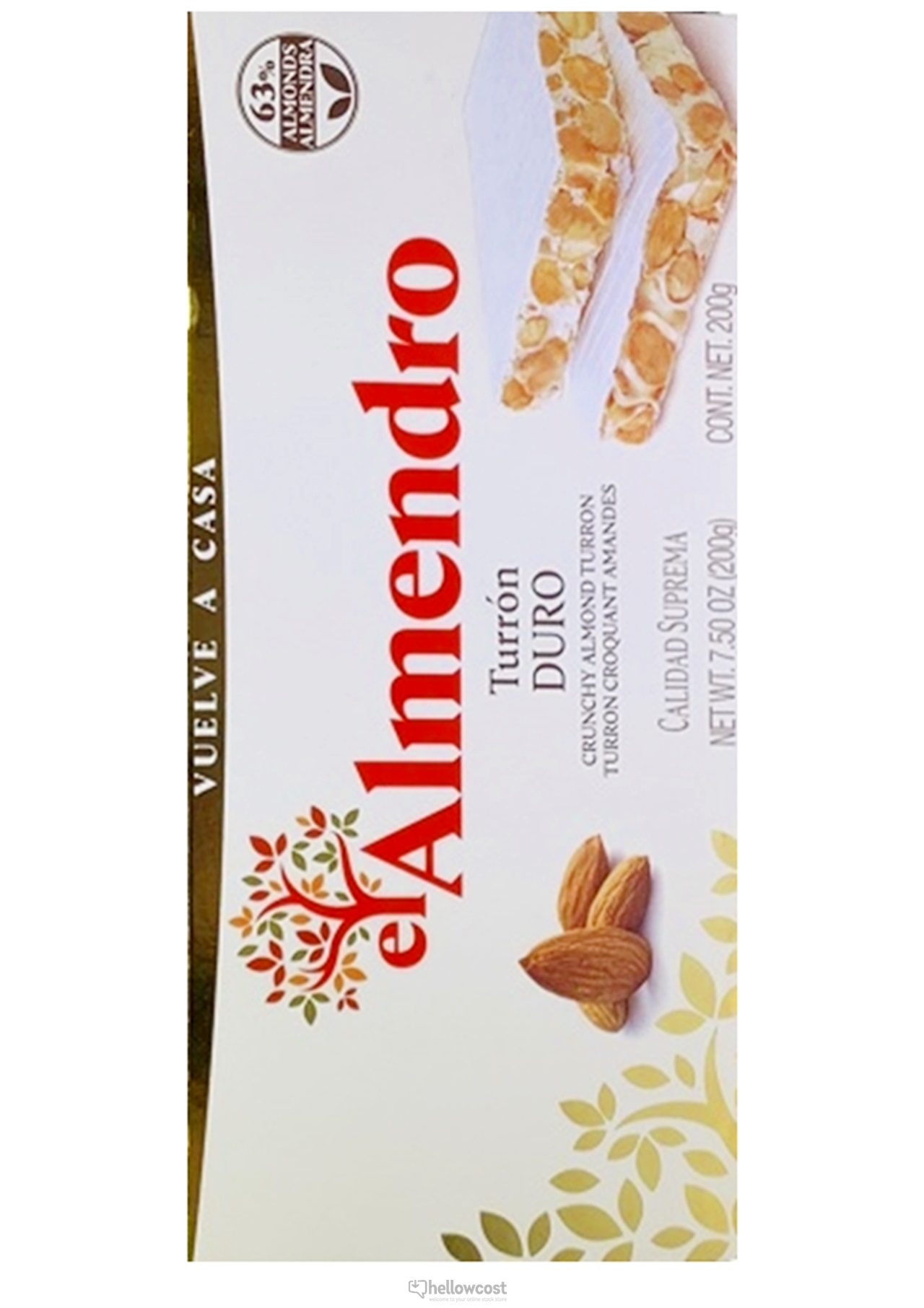 El Almendro Turron Duro Suprema 200 Gr - Hellowcost
