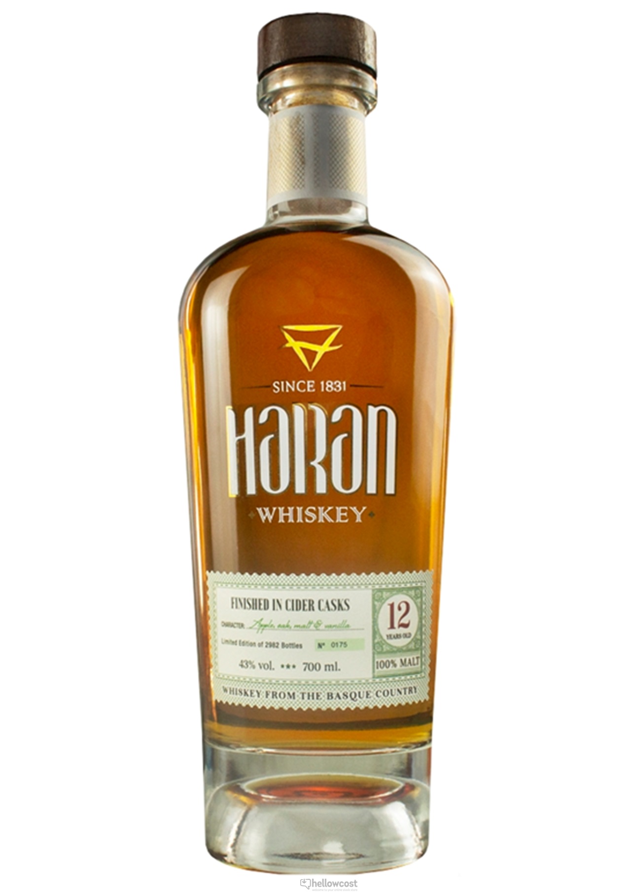Haran 12 Years Cider Cask Finish Basque Country Whisky 43% 70 cl ...